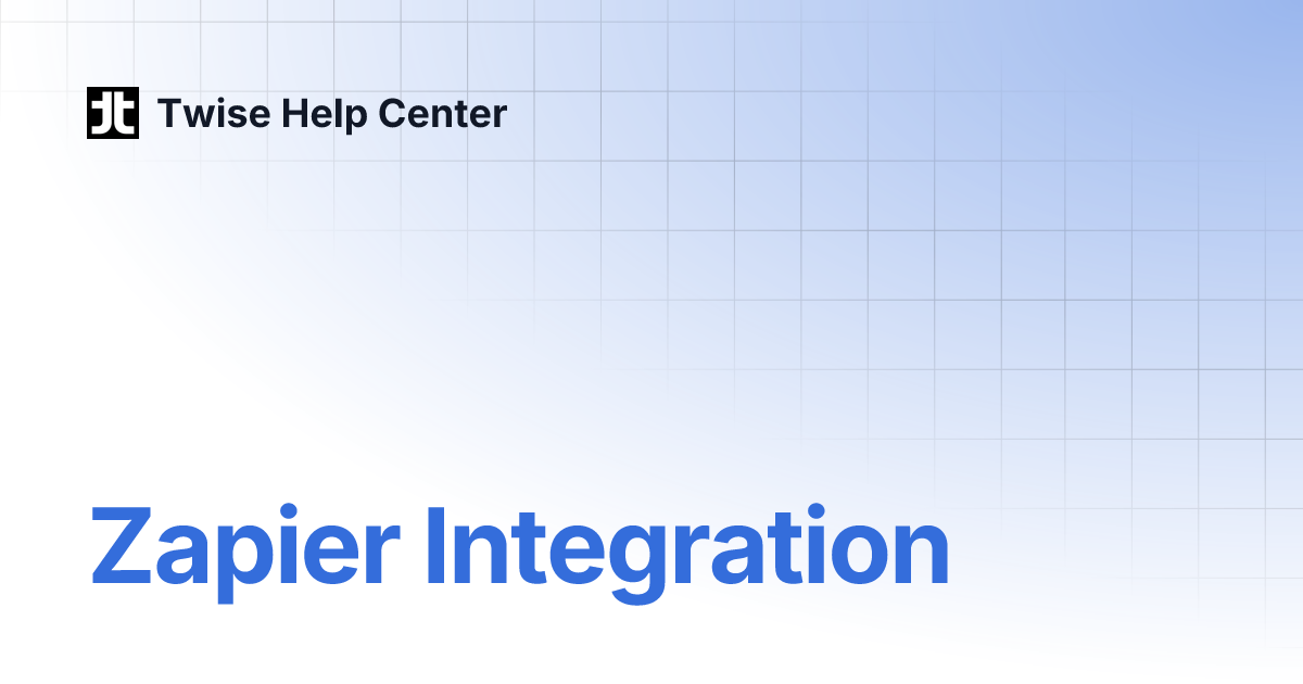 Zapier Integration | Twise Help Center